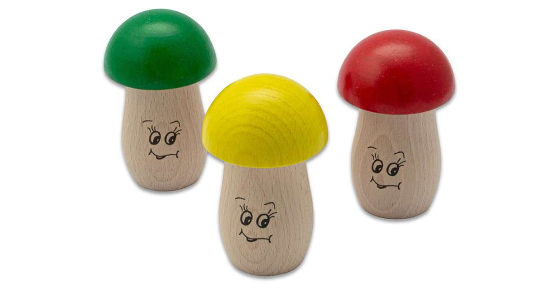 Mushroom Shaker Set of 3 | Jolly rattles of the woods | ROHEMA | Rohema